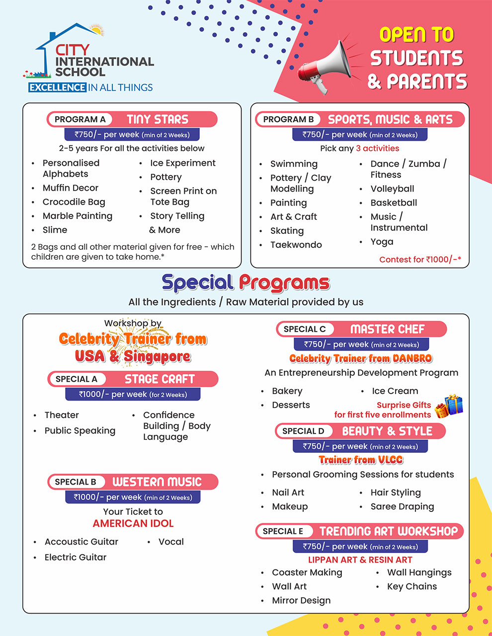 Summer Camp 2023 Registration City International School